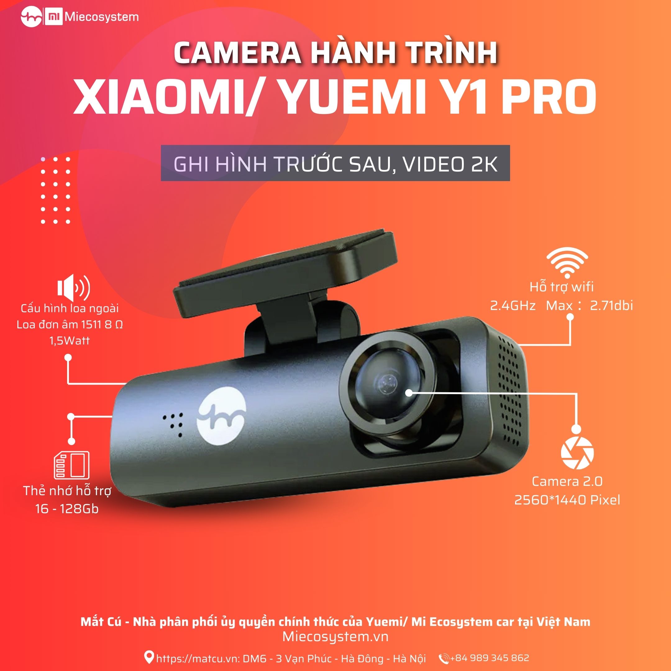 Camera hành trình Xiaomi/Yuemi Y1 Pro - Luôn ở đây và sẵn sàng ở mọi nơi